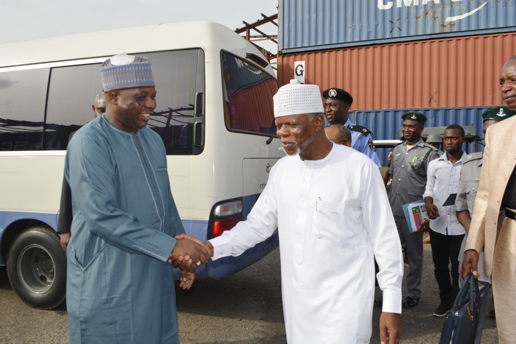 Photo: Mallam Habib Abdullahi (left) and Comptroller-General of Customs ...